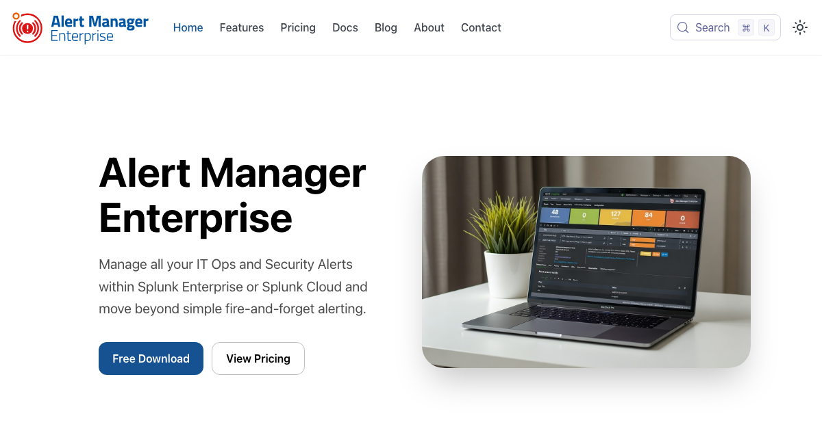 IT Ops & Security Alert Management for Splunk | Alert Manager Enterprise